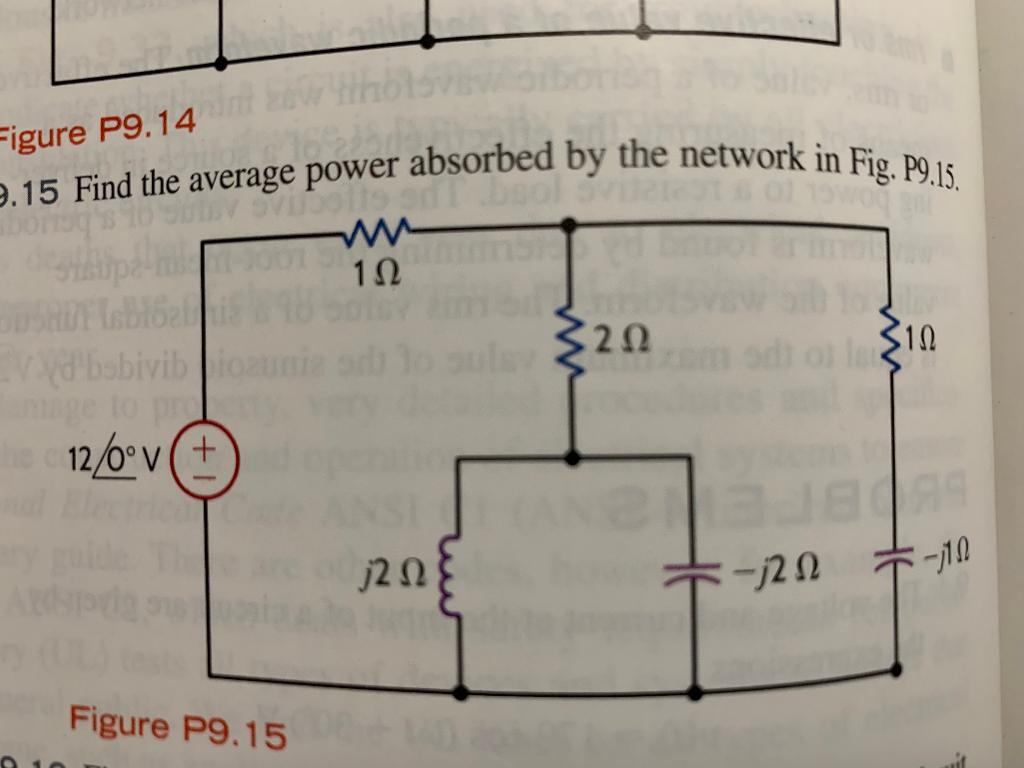 Solved 15 Find the average power absorbed by the network in | Chegg.com