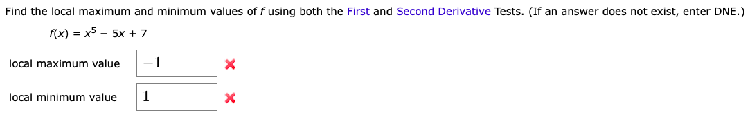 Solved Find The Local Maximum And Minimum Values Of Fusing 