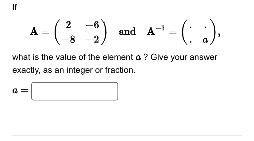 Solved If \\[ \\mathbf{A}=\\left(\\begin{array}{cc} 2 & -6 | Chegg.com