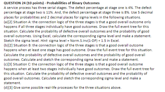 Solved QUESTION 24 (10 ﻿points) - ﻿Probabilities of Binary | Chegg.com