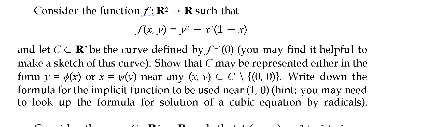Solved Consider the function f:R2→R such that | Chegg.com