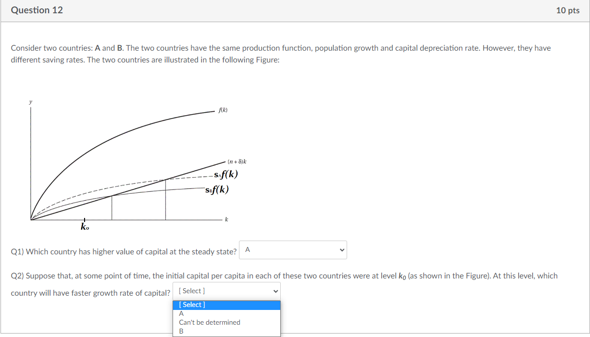 Solved Consider two countries: A and B. The two countries | Chegg.com
