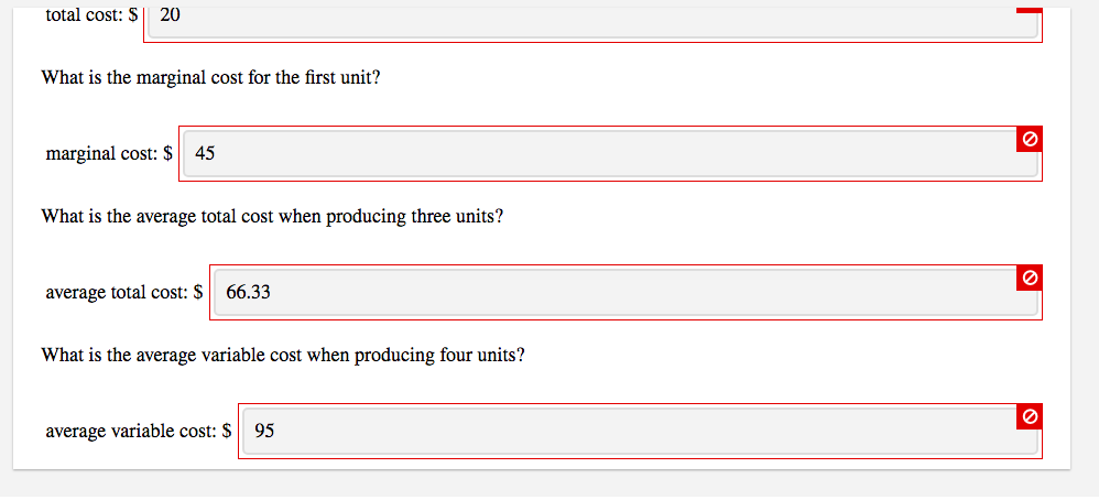 Solved Use your knowledge of cost functions to calculate the | Chegg.com