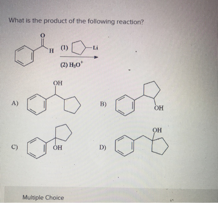Solved What is the product of the following reaction? (1) [ | Chegg.com