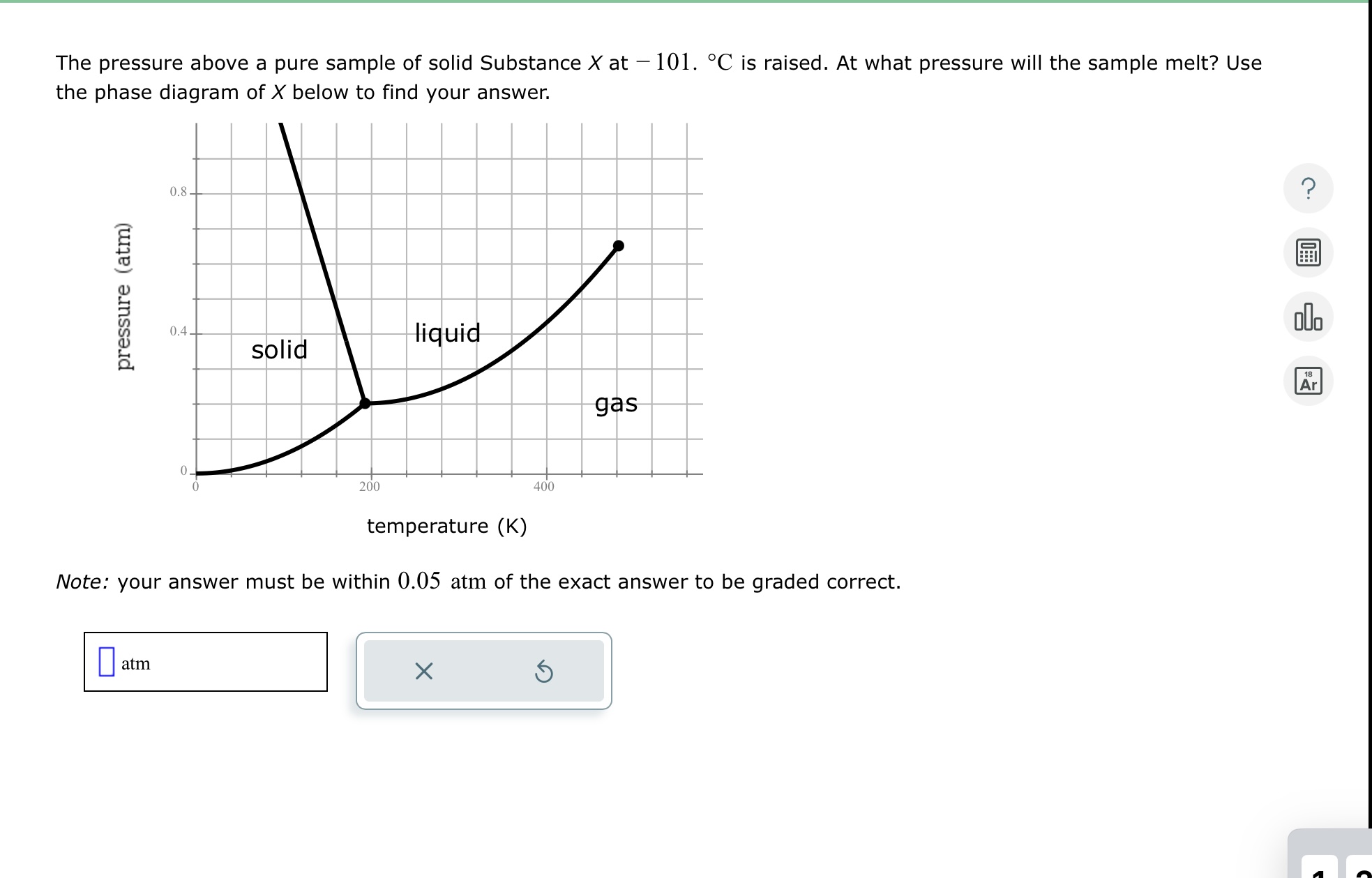 Solved The pressure above a pure sample of solid Substance x | Chegg.com