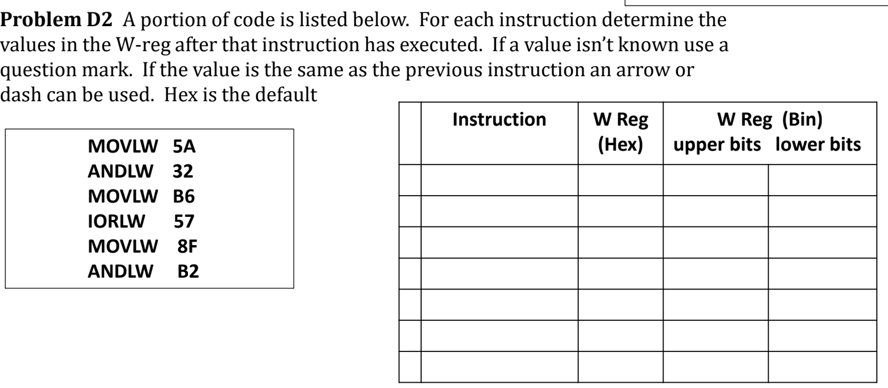 Problem D2 A portion of code is listed below. For | Chegg.com