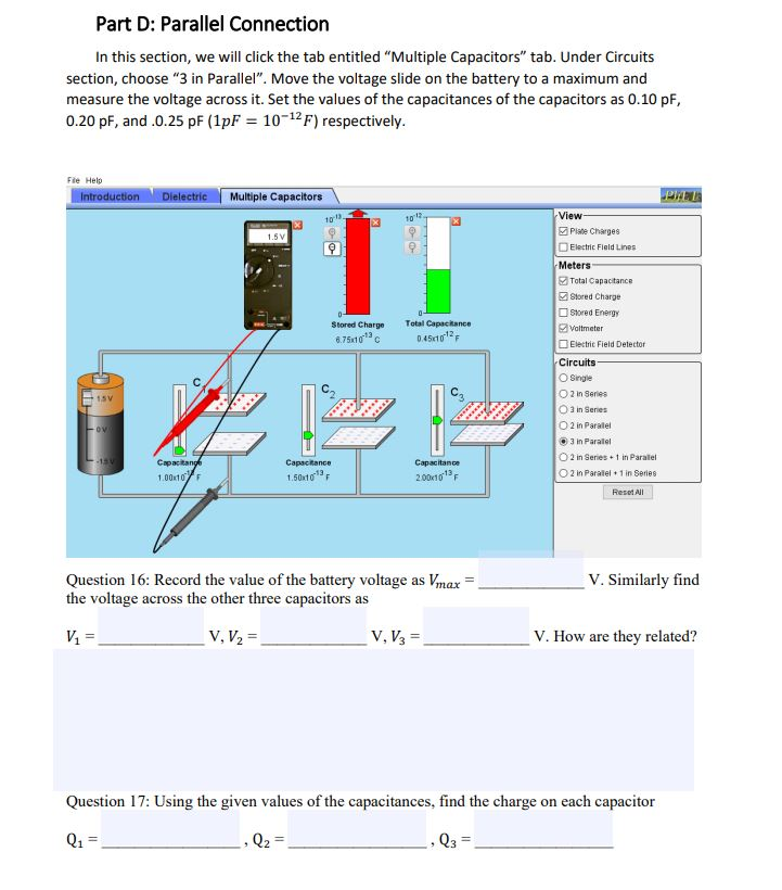 Solved Part D: Parallel Connection In this section, we will | Chegg.com