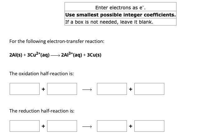 Solved For the following electron-transfer reaction: | Chegg.com