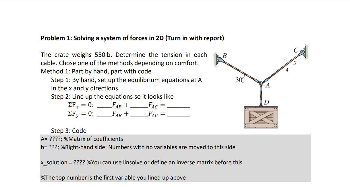 Solved Do Code In Matlab Fill In Question Marks To Complete 