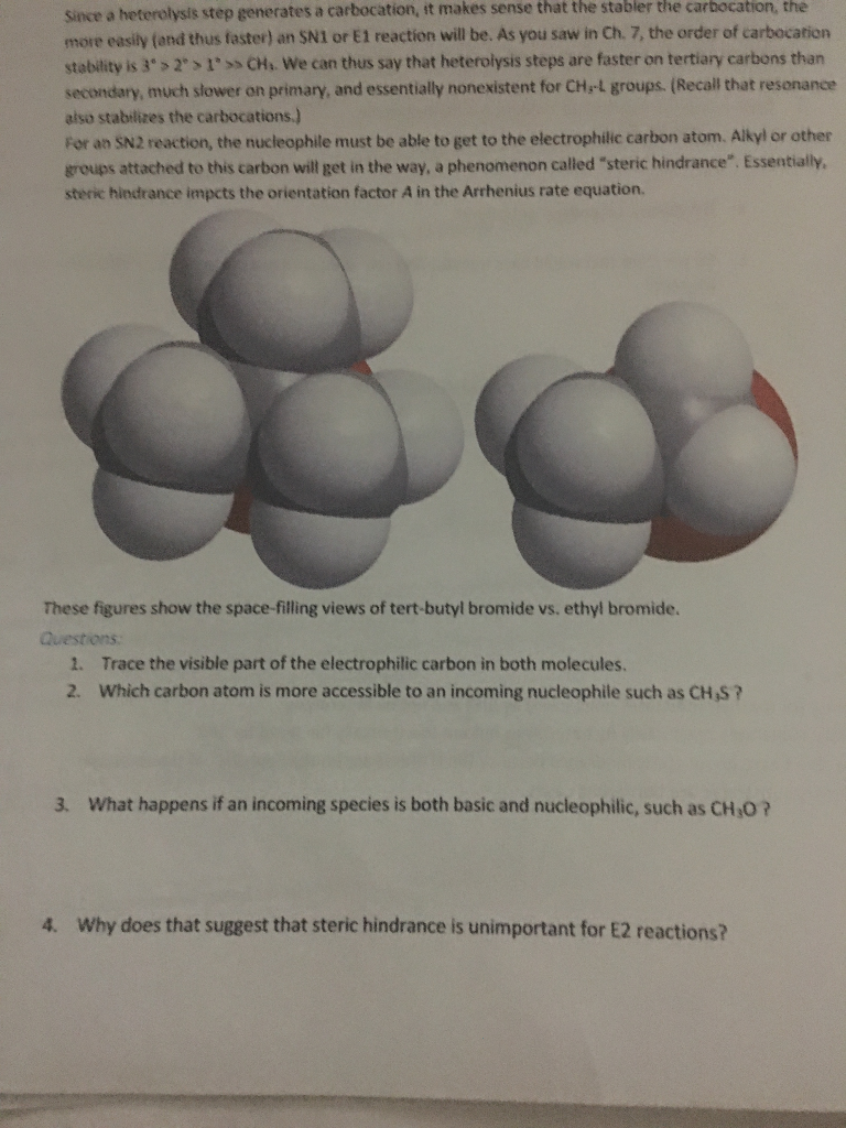 Solved Since a heterolysis step generates a carbocation, it | Chegg.com