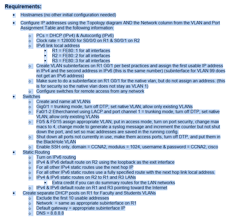 Requirements: - Hostnames (no other initial | Chegg.com