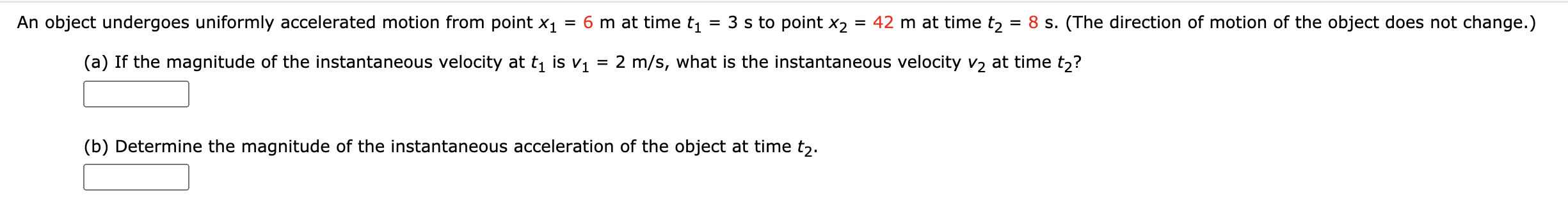 Solved An object undergoes uniformly accelerated motion from | Chegg.com