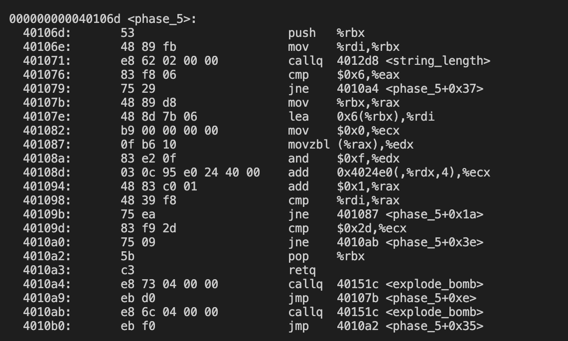 000000000040106d : 40106d: 53 40106e: 48 89 fb | Chegg.com
