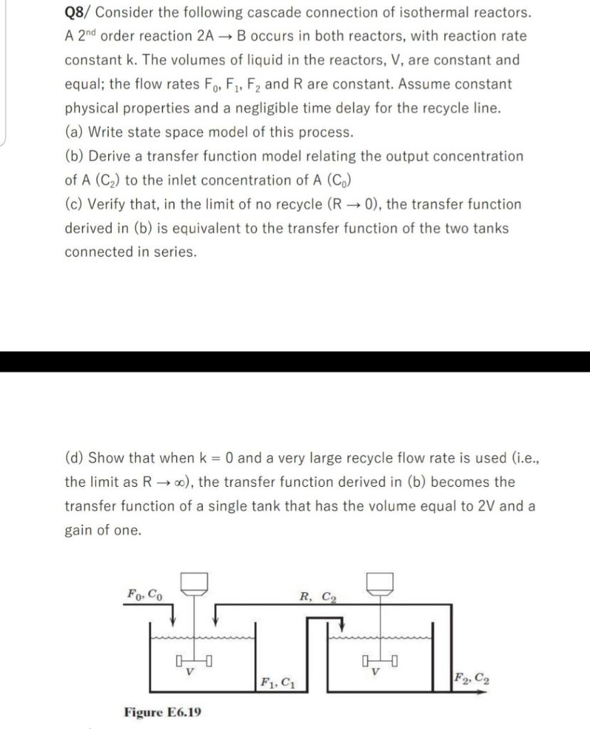 Solved Q8/ Consider the following cascade connection of | Chegg.com