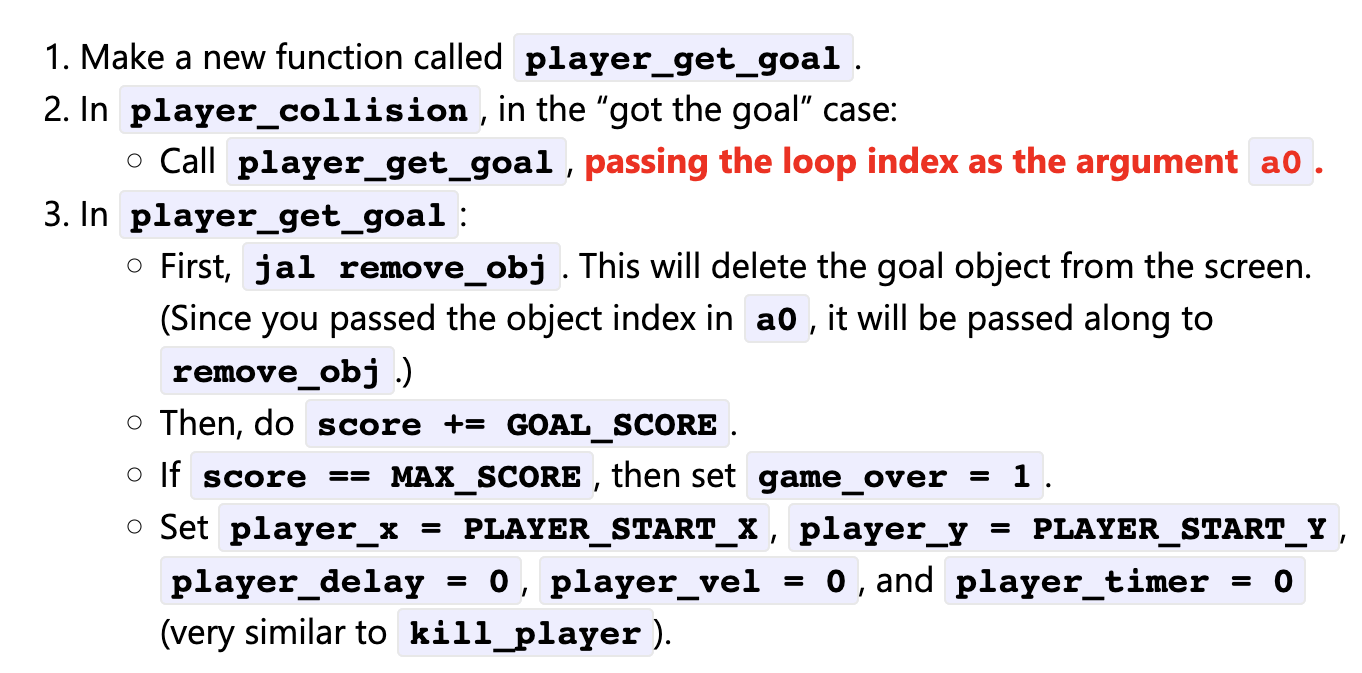 Solved 1. Make a new function called 2. In player_collision, | Chegg.com