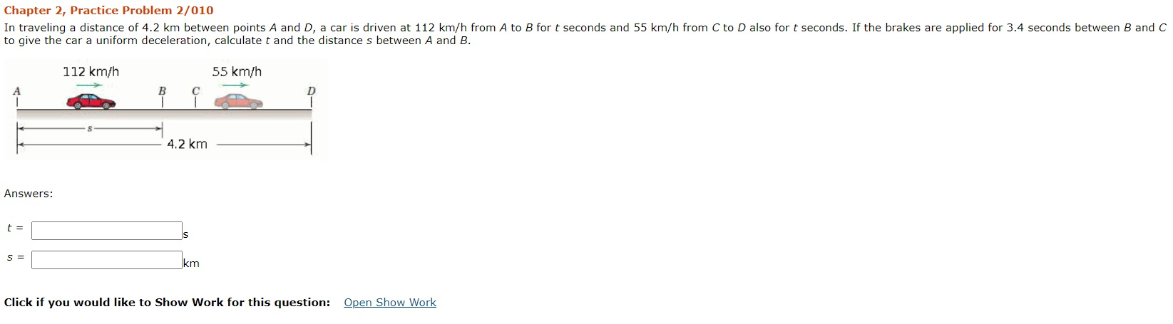 Solved Chapter 2, Practice Problem 2/010 In traveling a | Chegg.com