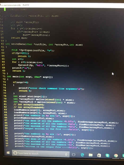 Solved CODE IN C ONLY! can someone please look at my code | Chegg.com