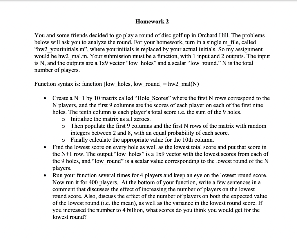 Solved Homework 2 You and some friends decided to go play a | Chegg.com