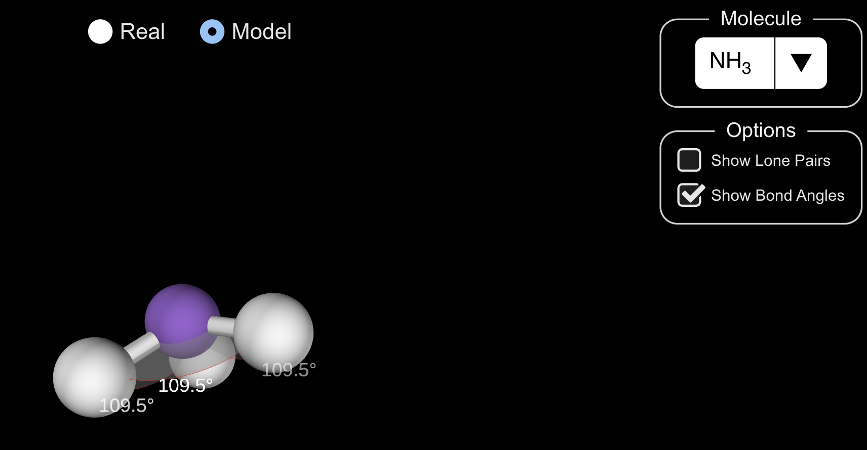 Solved Molecule NH3 - note the bond angles for the this | Chegg.com