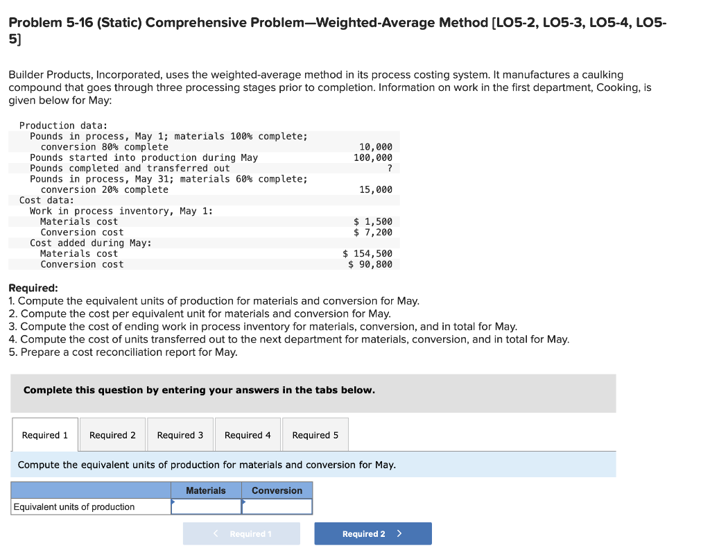 Solved Problem 5-16 (Static) Comprehensive | Chegg.com