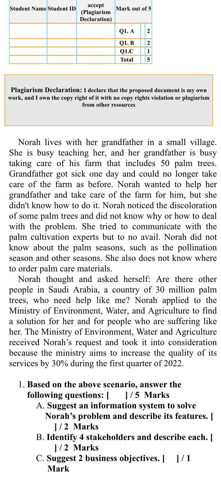 Solved Student Name Student ID Mark out of 5 accept | Chegg.com