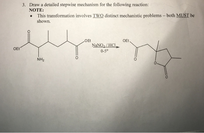 Solved Draw a detailed stepwise mechanism for the following | Chegg.com