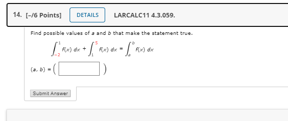 Solved 14. [-16 Points] DETAILS LARCALC11 4.3.059. Find | Chegg.com