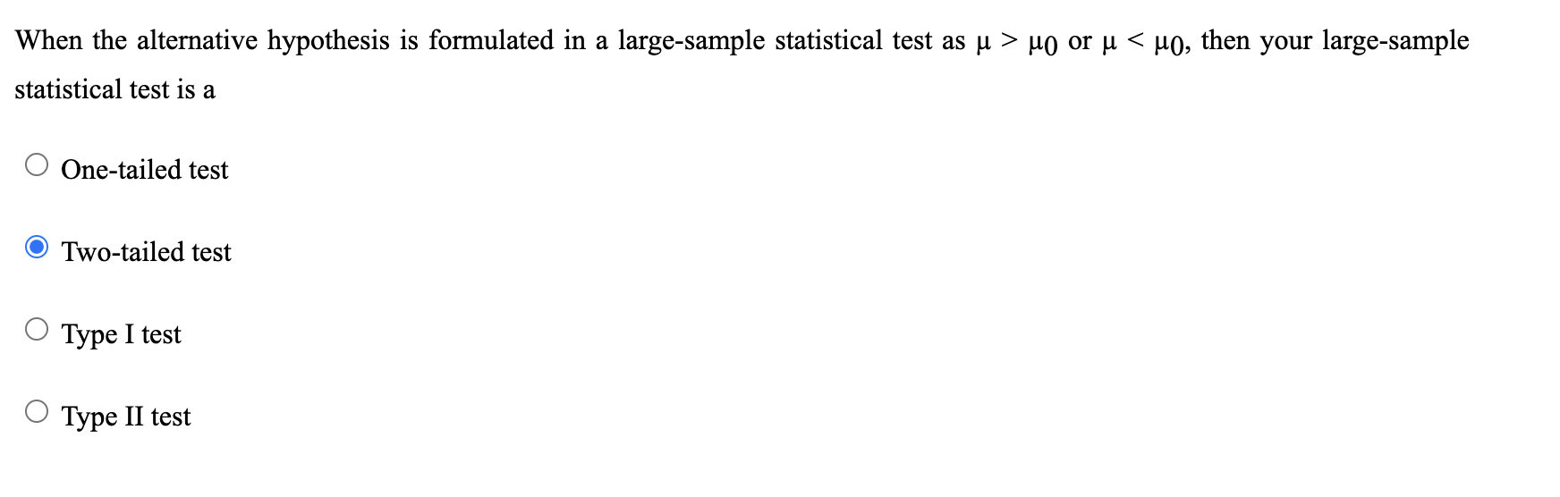 Solved When the alternative hypothesis is formulated in a | Chegg.com