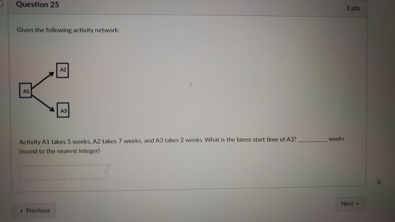 Solved Given the following activity network: Activity A1 | Chegg.com