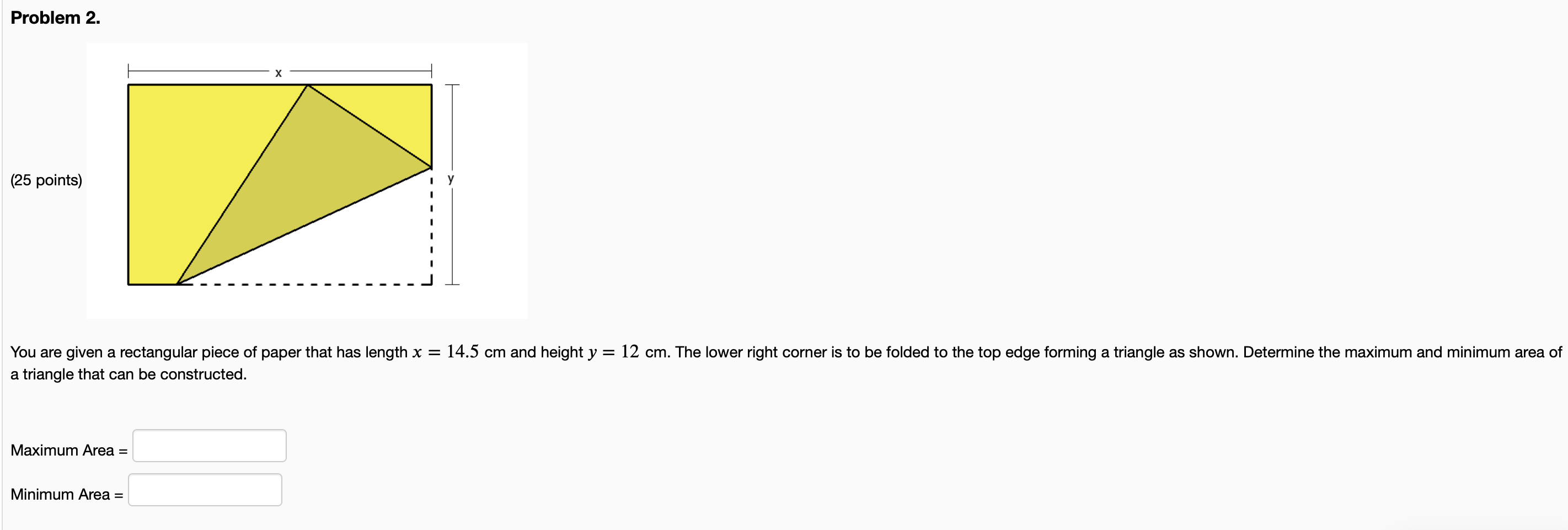 Solved Problem 2. Х (25 points) You are given a rectangular | Chegg.com