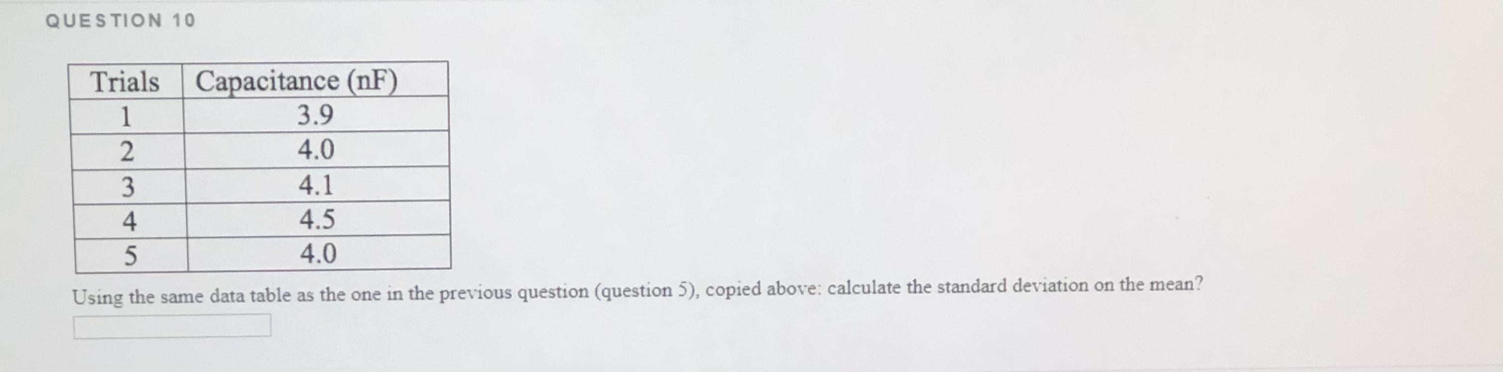 Solved USING THE SAME DATA TABLE AS THE ONE IN THE PREVIOUS | Chegg.com