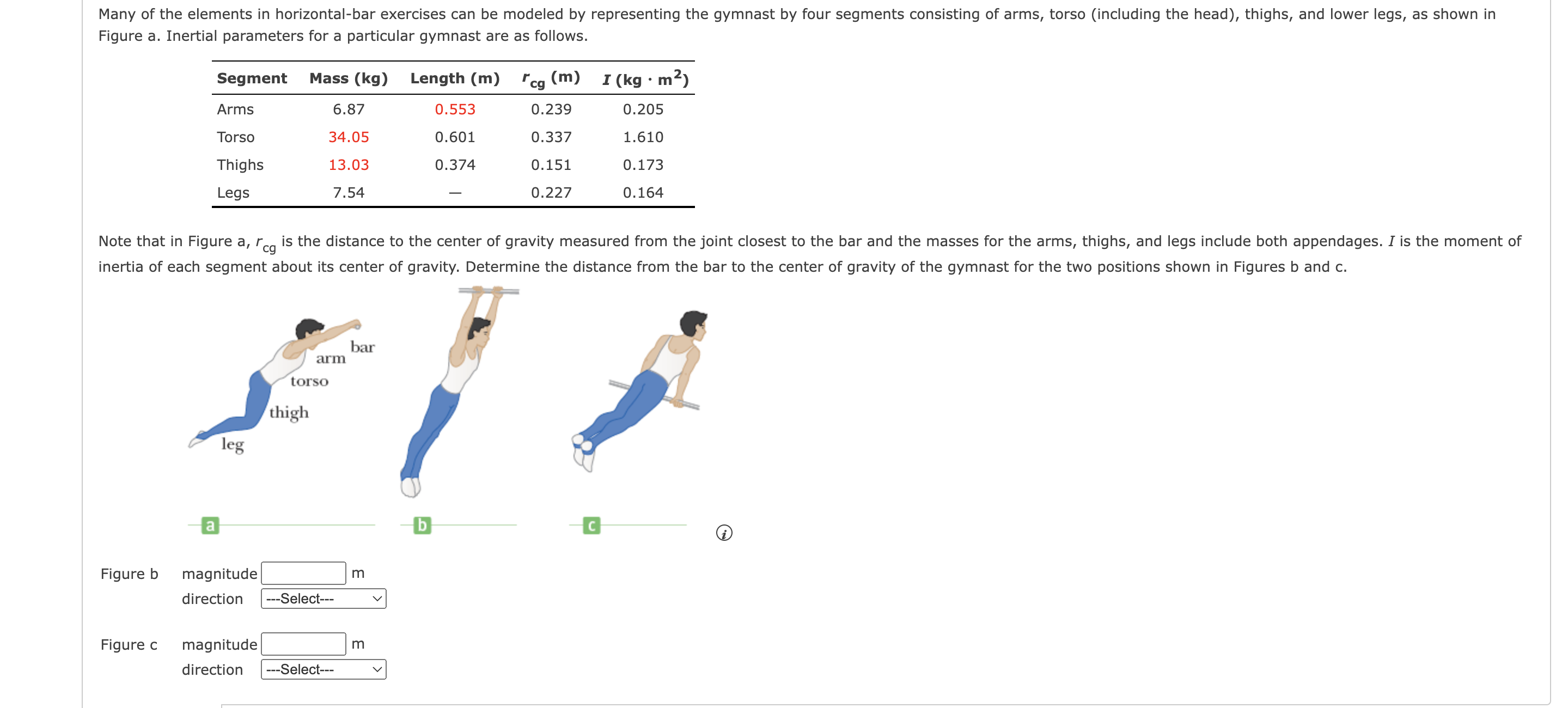 Solved Figure b magnitude m direction Figure c magnitude m | Chegg.com