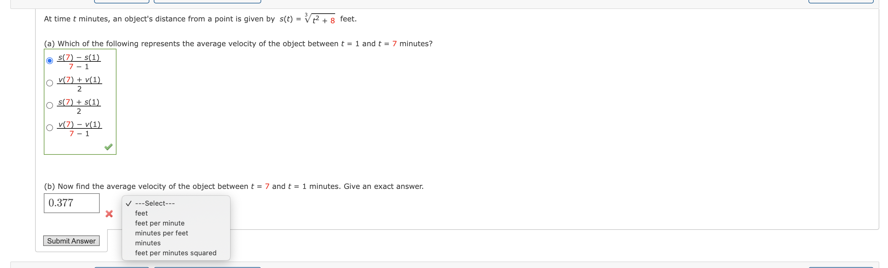 Solved 3 At time t minutes, an object's distance from a | Chegg.com