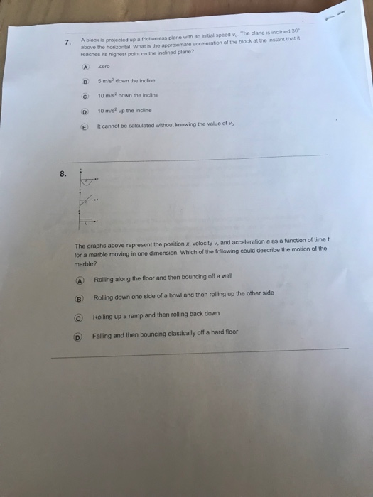 Solved 1 Object A Is Released From Rest At Height H At The