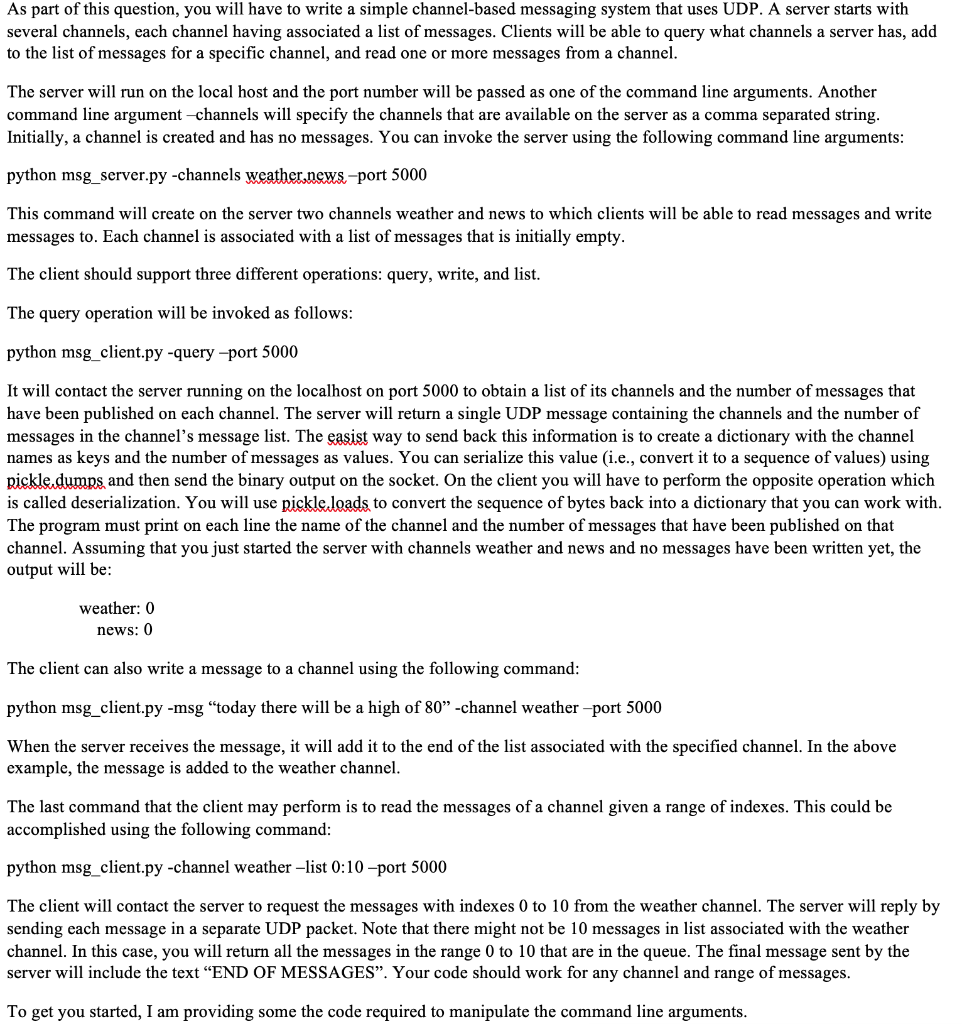 Solved As part of this question, you will have to write a | Chegg.com