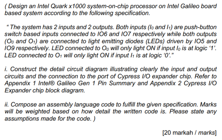 (Design an Intel Quark x1000 system-on-chip processor | Chegg.com