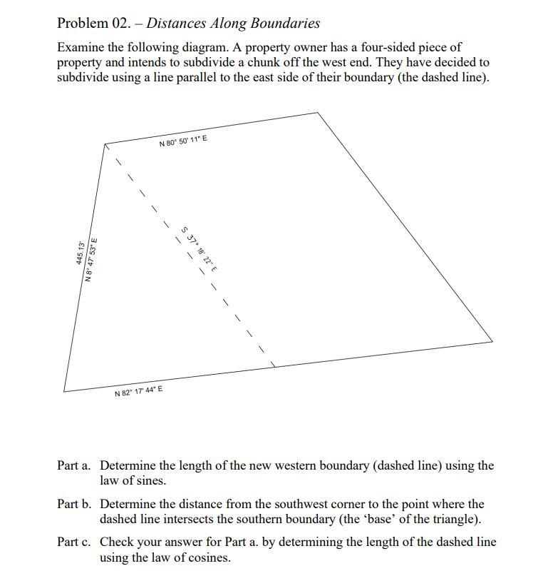Solved Problem 02. - Distances Along Boundaries Examine the | Chegg.com