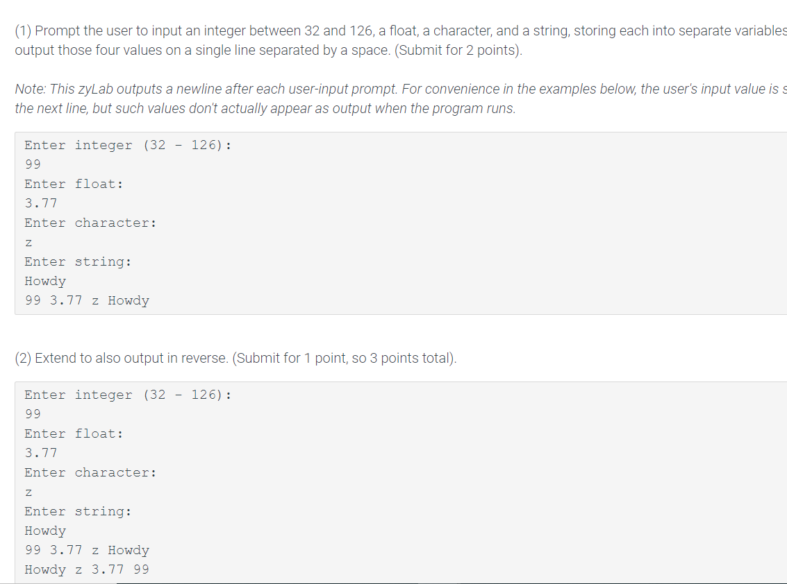 Solved 1 Prompt The User To Input An Integer Between 32 1314