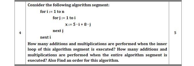 Consider the following algorithm segment: for i:=1 to | Chegg.com