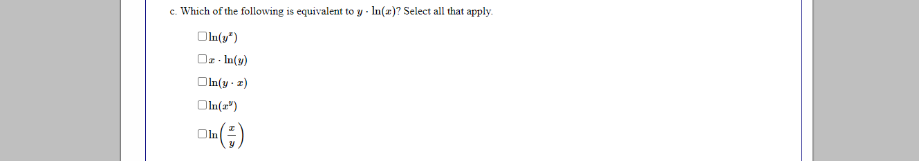 Solved a. Which of the following expressions is equivalent | Chegg.com