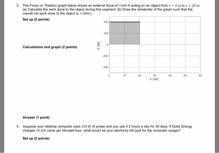 Solved 3. The Force vs. Position graph below shows an | Chegg.com