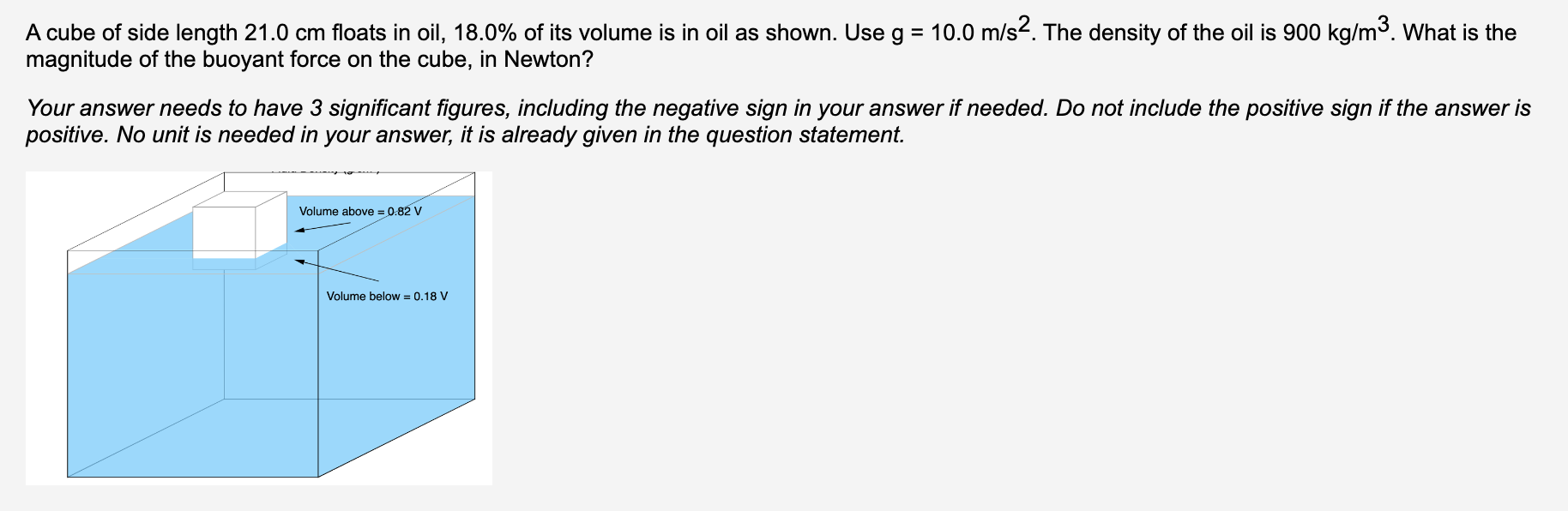 Solved Part 2 ﻿asks what the density of the cube is. ﻿Please | Chegg.com