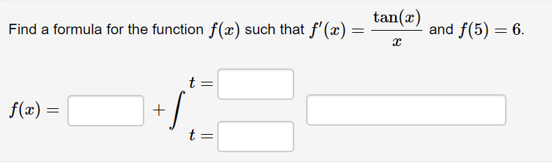 Solved tan(x) Find a formula for the function f(x) such that | Chegg.com
