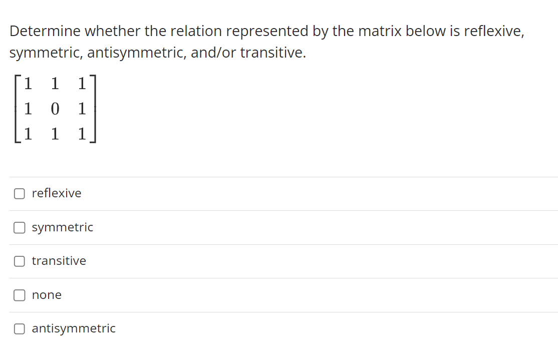 Solved Determine whether the relation represented by the | Chegg.com