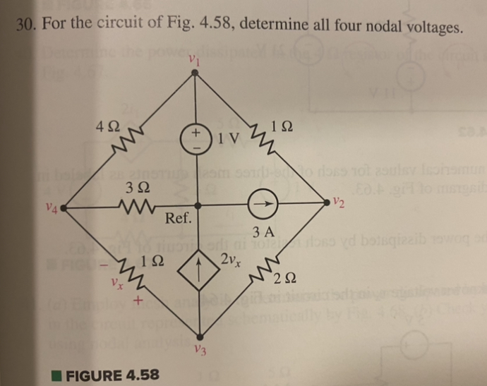 Solved 30. For the circuit of Fig. 4.58 , determine all four | Chegg.com