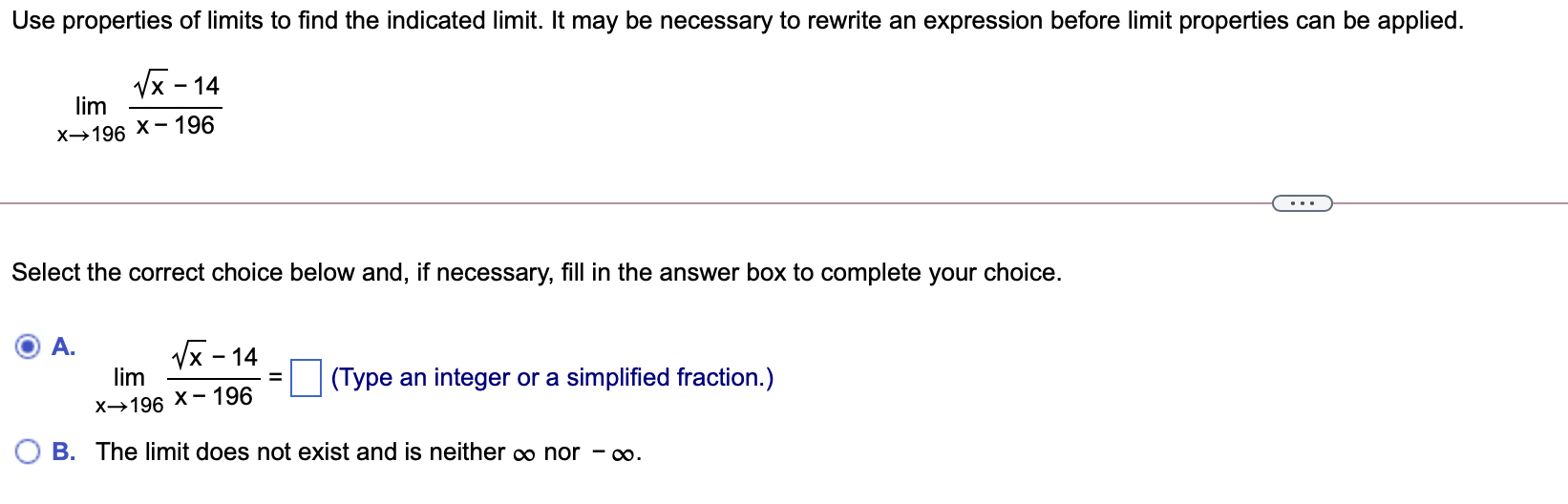 Solved Use properties of limits to find the indicated limit. | Chegg.com