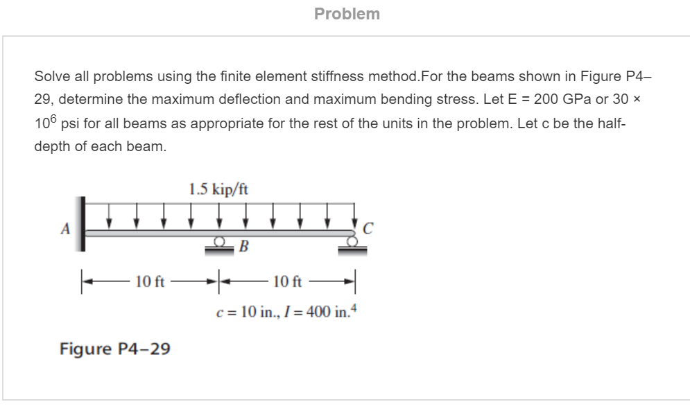 Solved Problenm Solve all problems using the finite element | Chegg.com