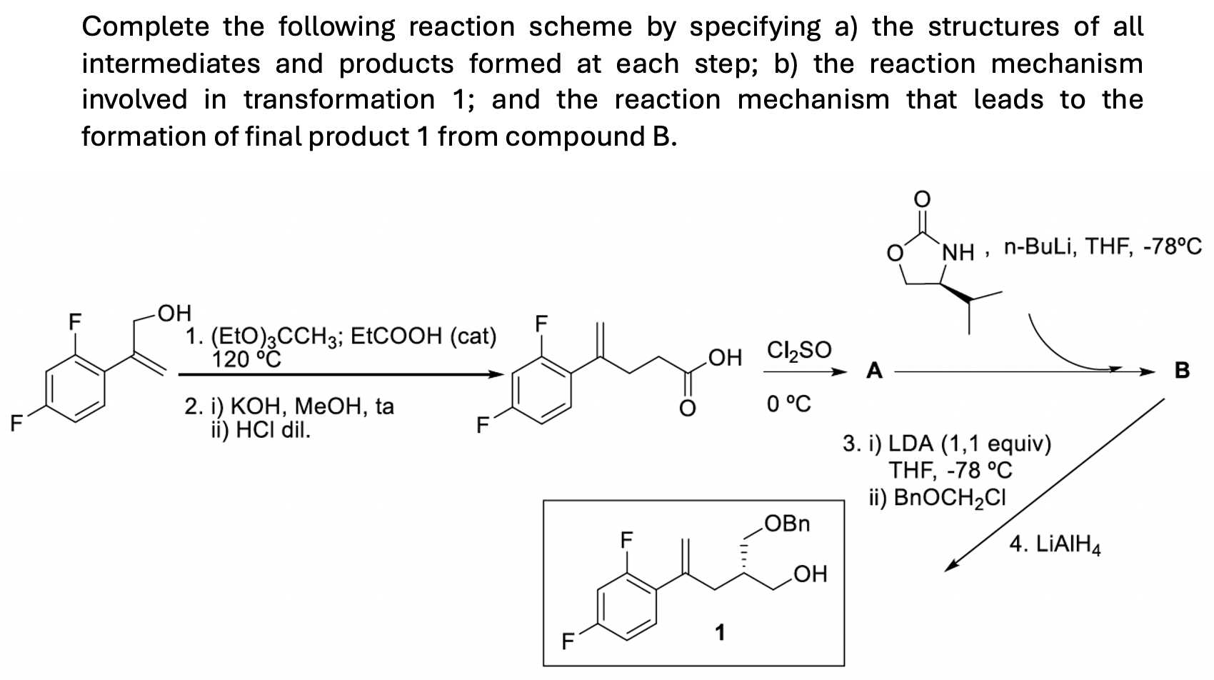 Solved Complete the following reaction scheme by specifying | Chegg.com