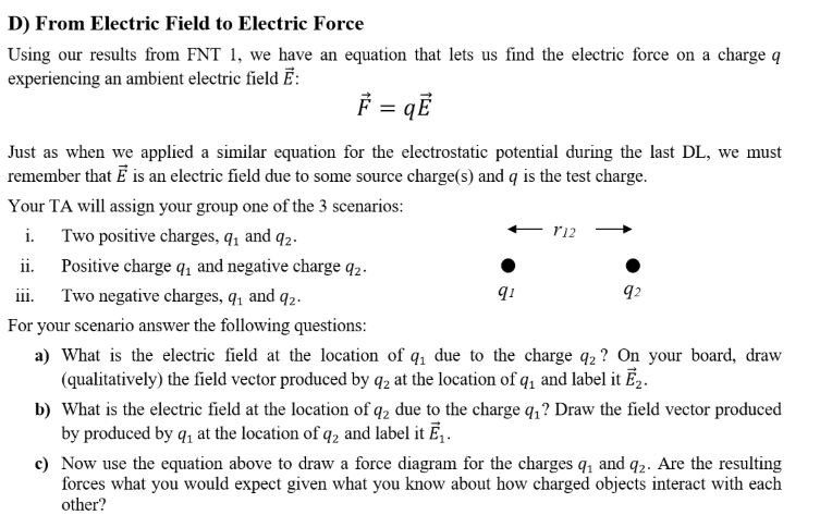 Electric Force Equation