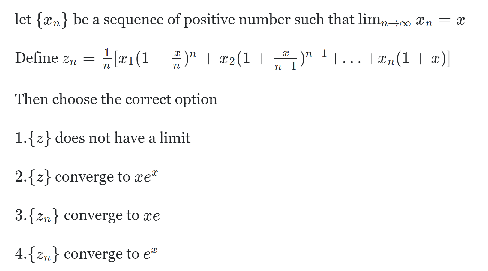 Solved let {{n} be a sequence of positive number such that | Chegg.com